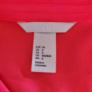 H&M | Tops | Hm Amaranth Sheer Button Down Blouse | Poshmark